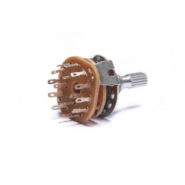 Conmutador de Cambio 2P6T – Giratorio de 6 Posiciones y 2 Polos